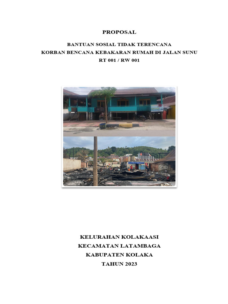 Contoh Format Proposal Bansos Tak Terencana-1 | PDF