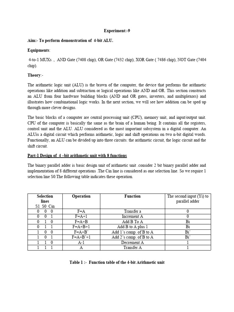 Experiment 5 | Download Free PDF | Logic Gate | Electronic Circuits