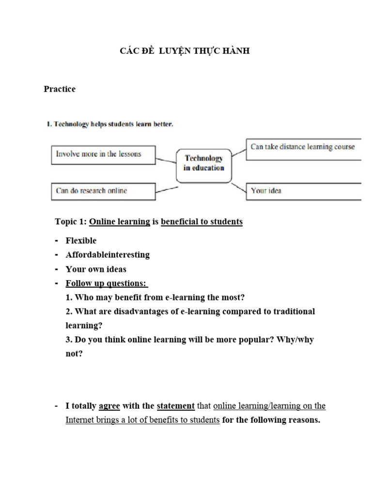Speaking Part 3 Vstep - T NG H P | PDF | Educational Technology | Learning