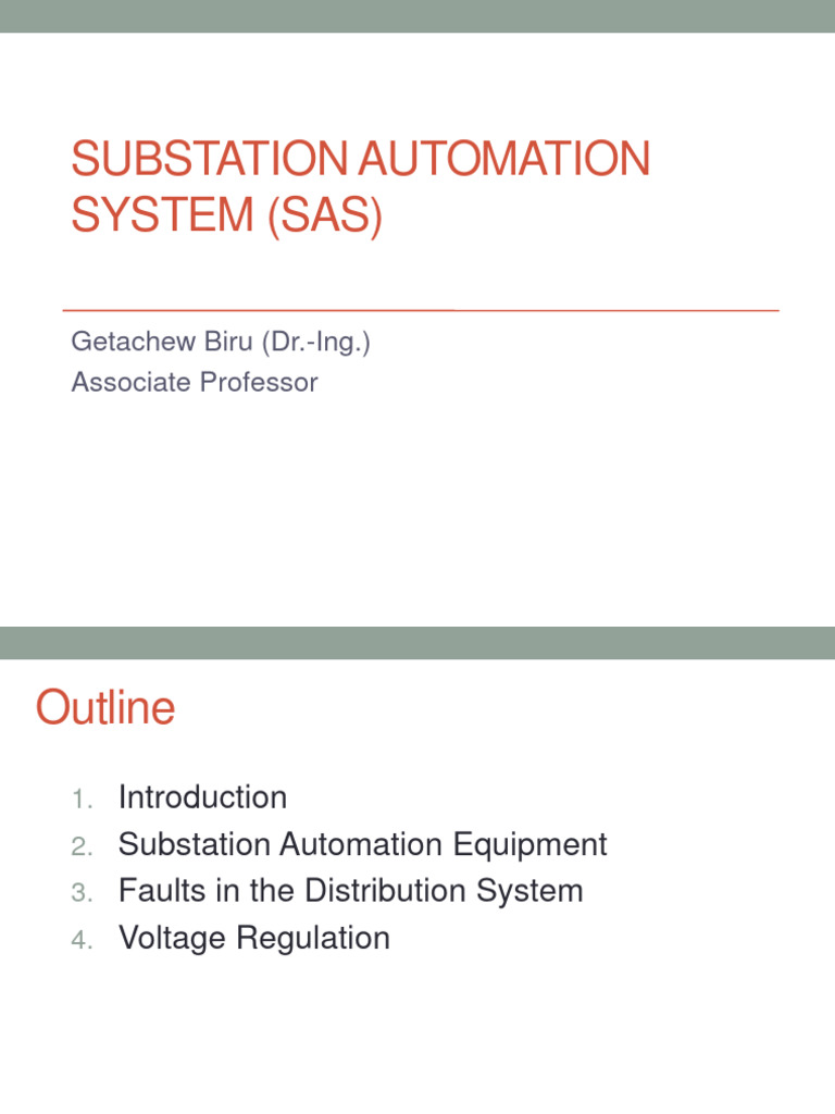 Substation Automation System Overview | PDF | Electrical Substation ...