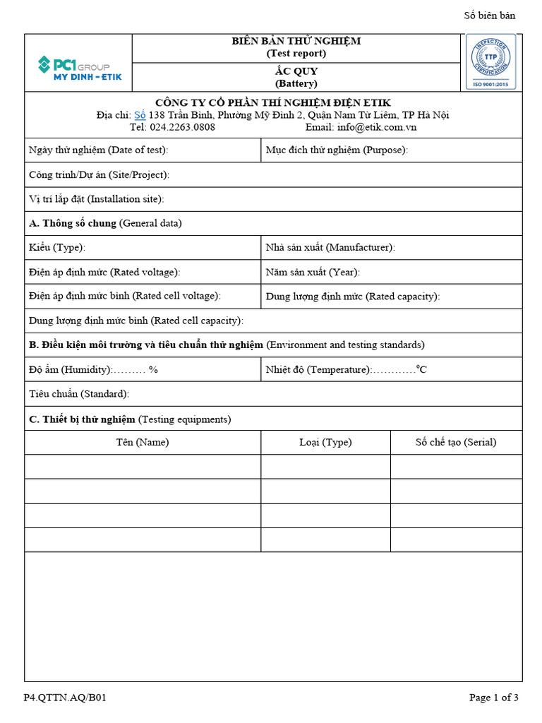 BBTN Ac Quy | PDF