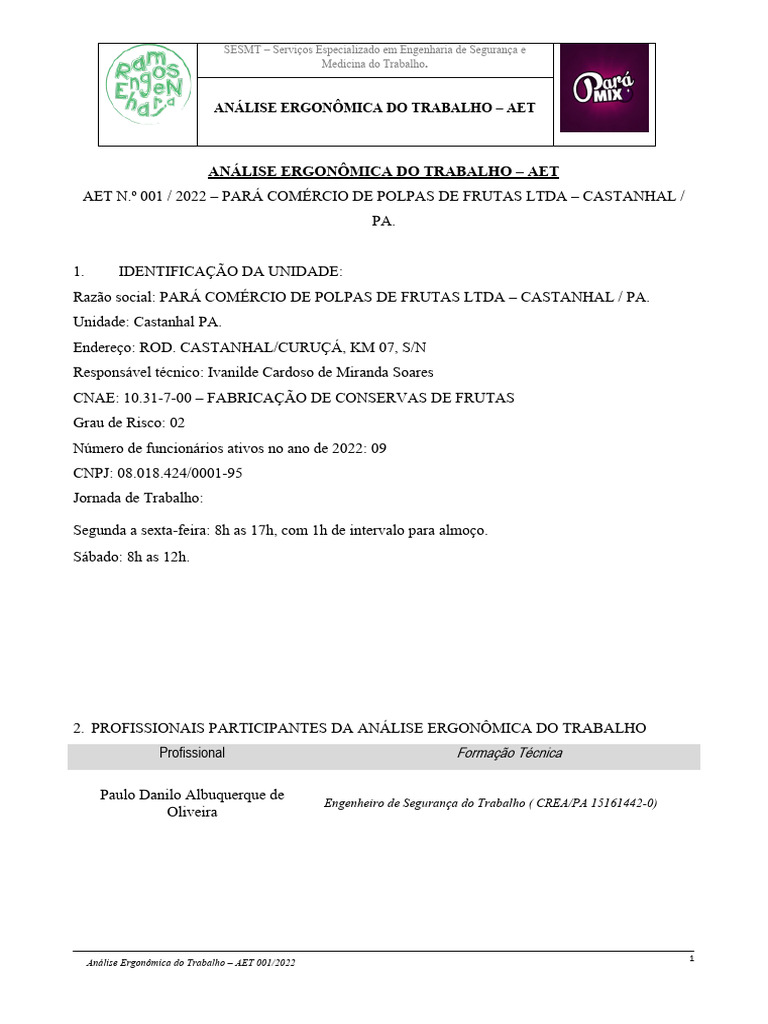 Analise Ergonomica Do Trabalho | PDF | Fatores humanos e Ergonomia Analise Ergonomica Do Trabalho | PDF | Fatores humanos e Ergonomia