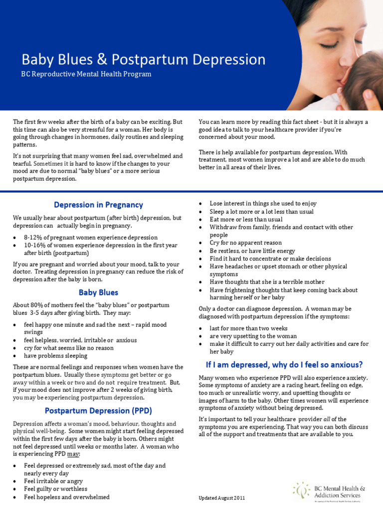 Baby Blues & PP Depression | PDF | Postpartum Depression | Major ...