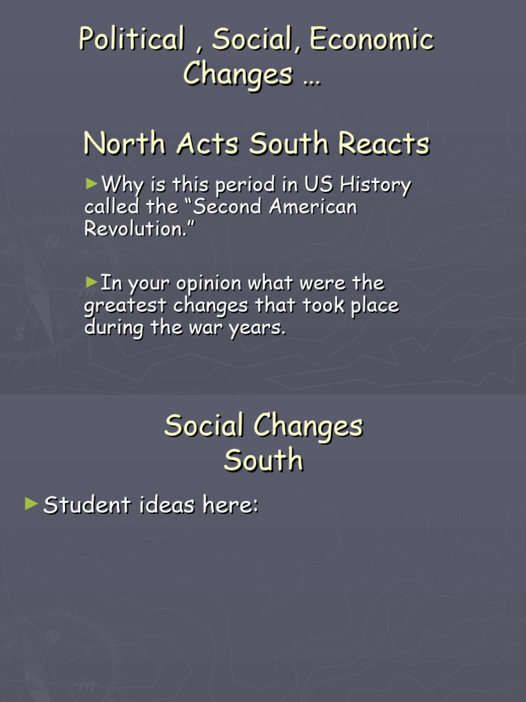 Political Social Economic Changes | PDF | Southern United States ...
