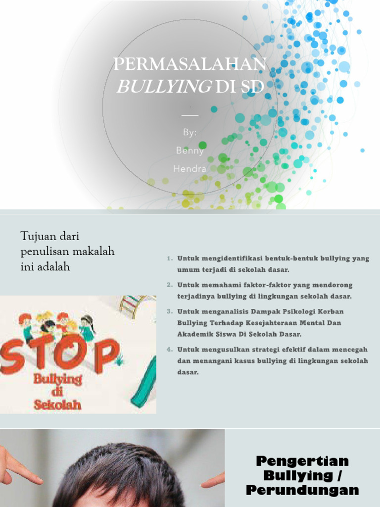 Bullying di SD: Bentuk, Dampak, dan Solusi | PDF | Ilmu Sosial ...