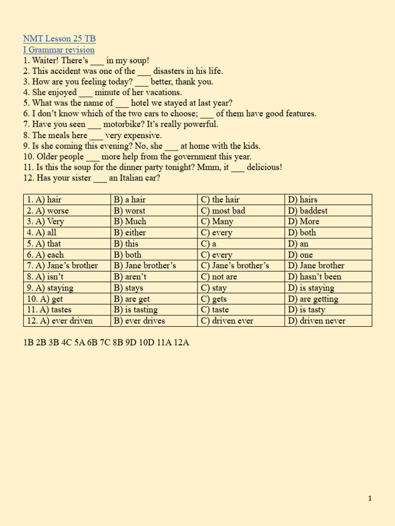 NMT Lesson 25 TB | PDF | Wolfgang Amadeus Mozart