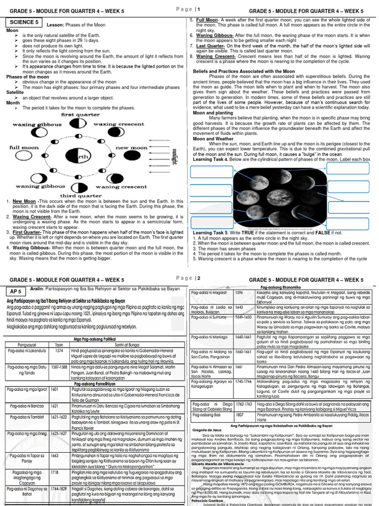 Q4-W5 GR5 Printed Module | PDF