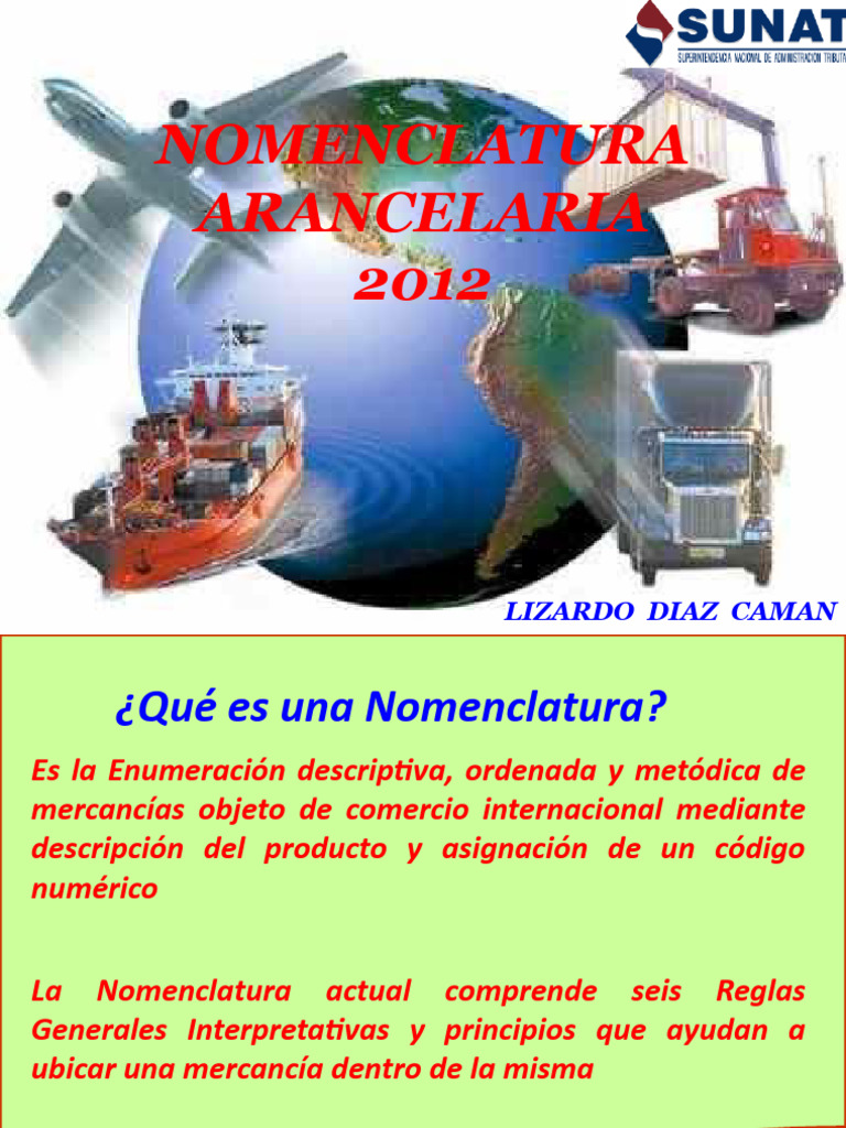 Diapositivas Nomenclatura Arancelaria | Descargar gratis PDF | aduana ...