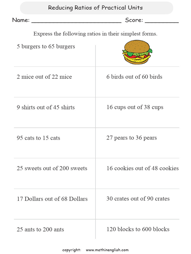 Simplifying Ratios for Students | PDF