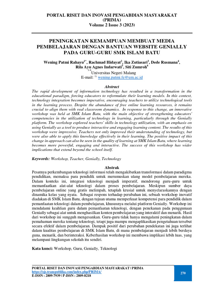 270-277 Wening+Patmi+Rahayu PRIMA | PDF