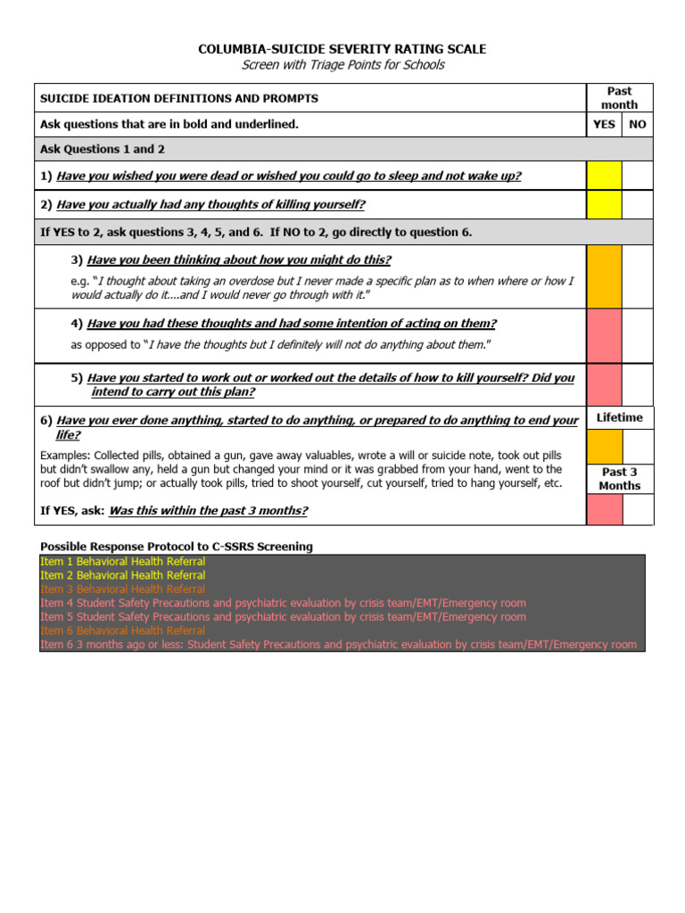6 1 C Ssrs Screener For Schools 2021 Pdf