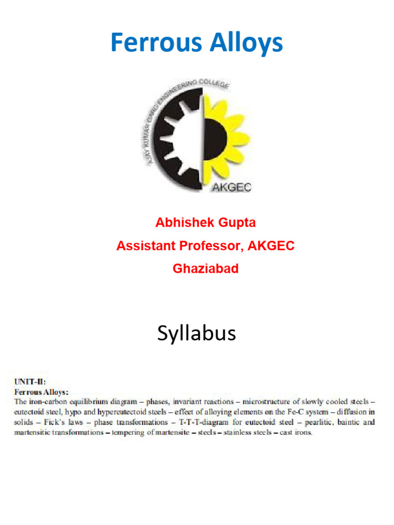 Unit 2a | PDF | Heat Treating | Diffusion