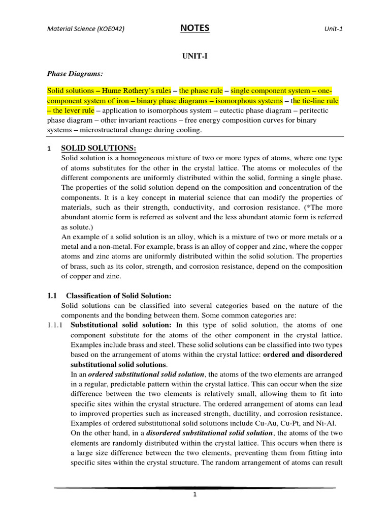 Understanding Solid Solutions in Materials | PDF | Phase (Matter) | Steel