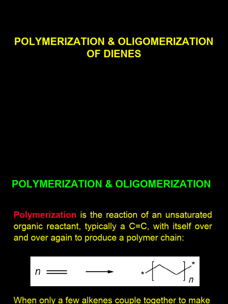 polimerizacion & oligomerizacion Dienes | PDF | Polyethylene ...