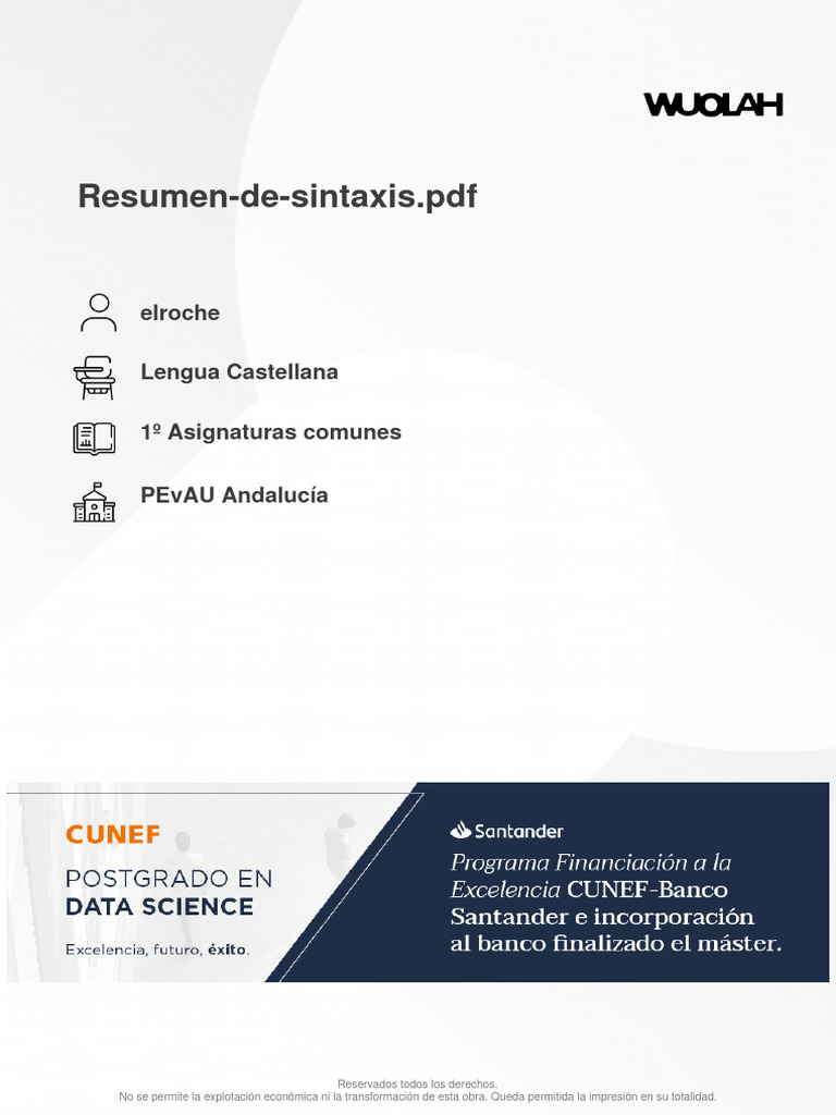 Wuolah Free Resumen de Sintaxis | PDF | Idiomas | Estudios de idiomas ...
