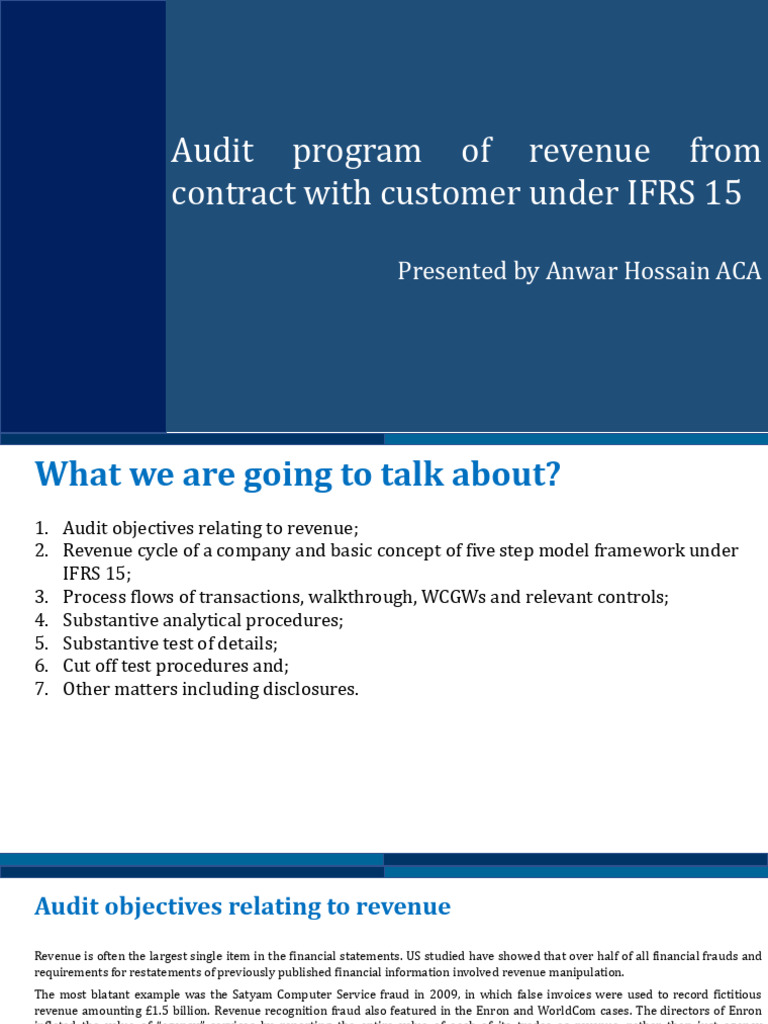 IFRS 15 Revenue Audit Guide | PDF | Revenue | Income