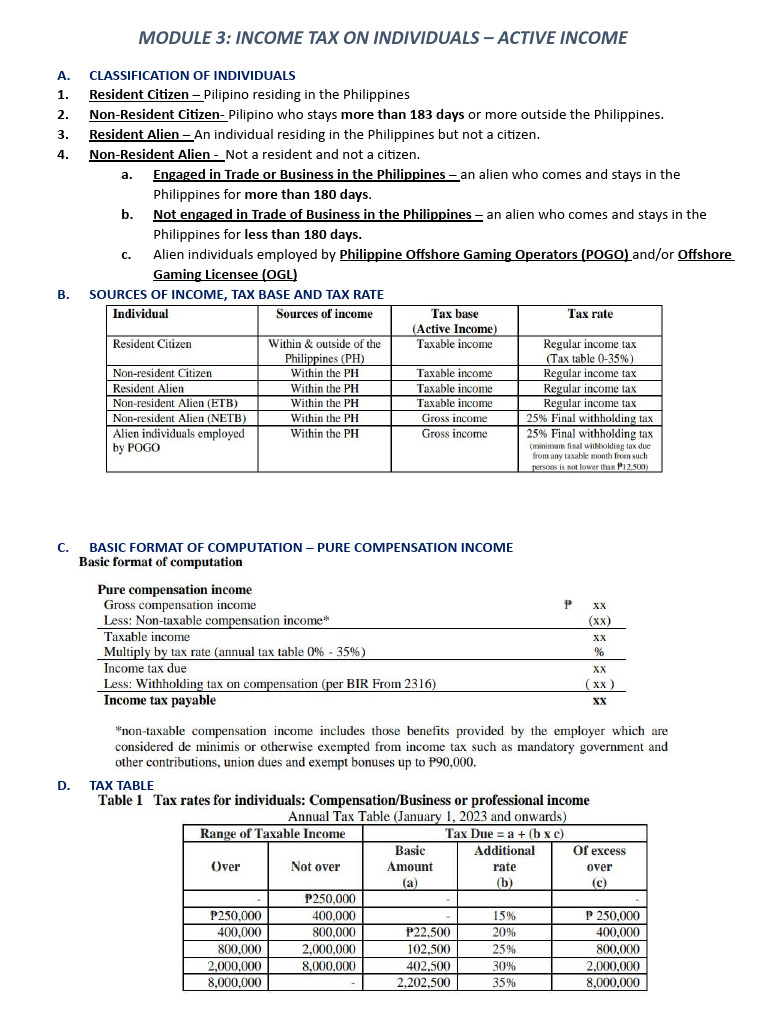 Tax-module 3 Index Cards | PDF | Taxes | Income Tax In The United States