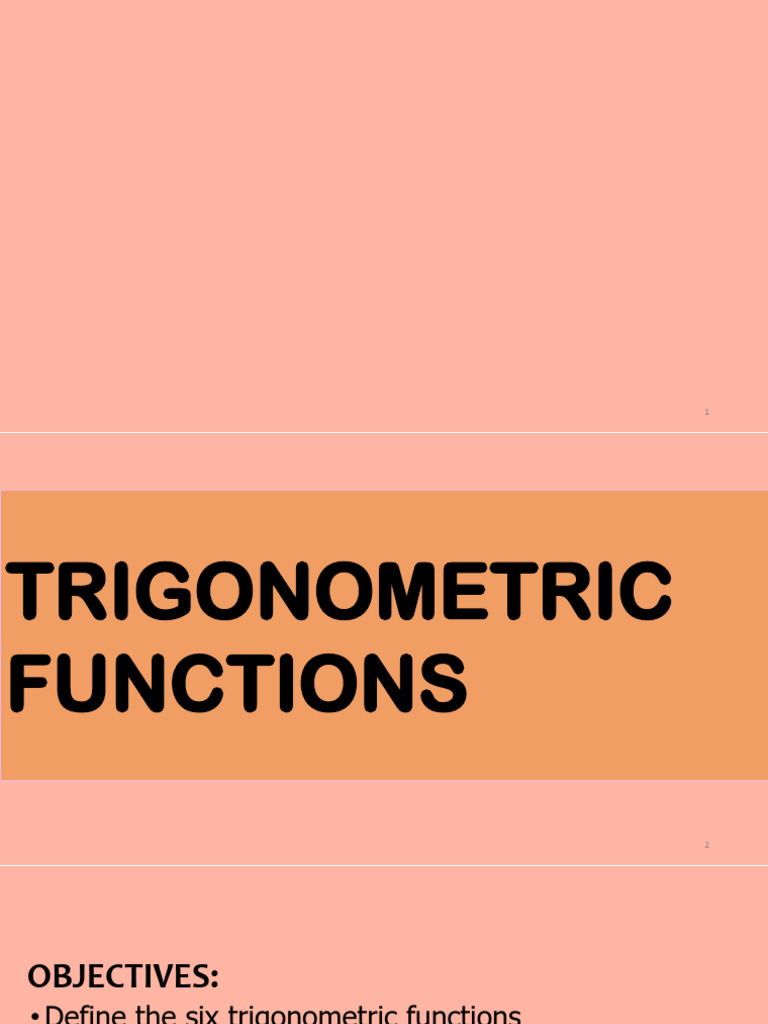 Six Trigonometric Functions1 Pdf Trigonometric Functions Triangle