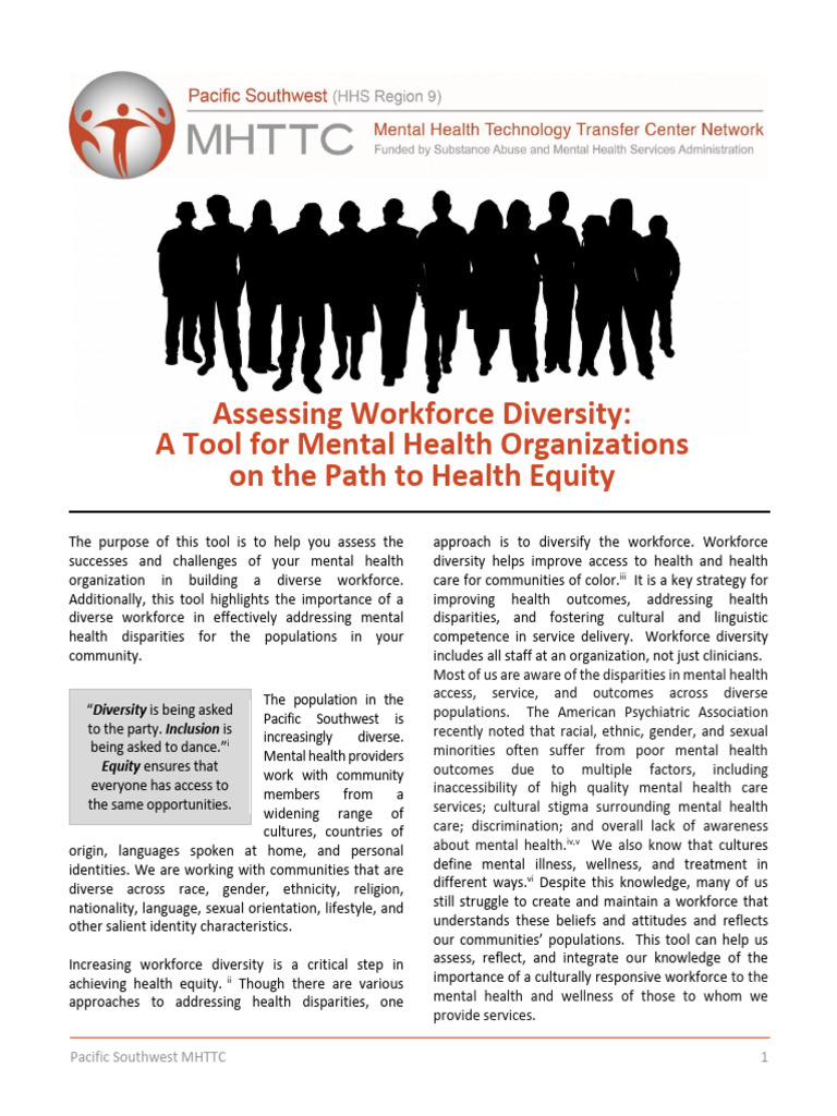 Assessing Workforce Diversity Tool | PDF | Health Equity | Employee ...