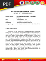 National Reading Month Celebration Narrative Report | PDF ...