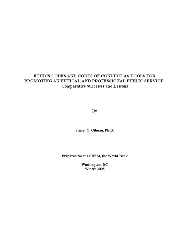 Promoting Ethical Public Service Through Comparative Analysis: Lessons ...