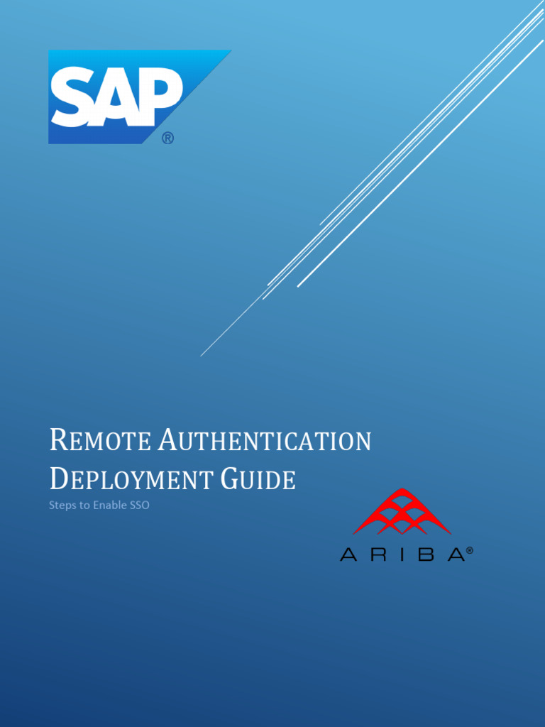 Ariba Remote Authentication Deployment Guide - Steps To Enable SSO | PDF | World Wide Web ...