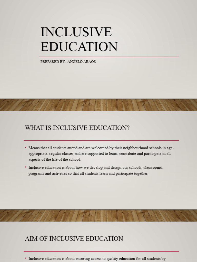 Inclusive Education | PDF