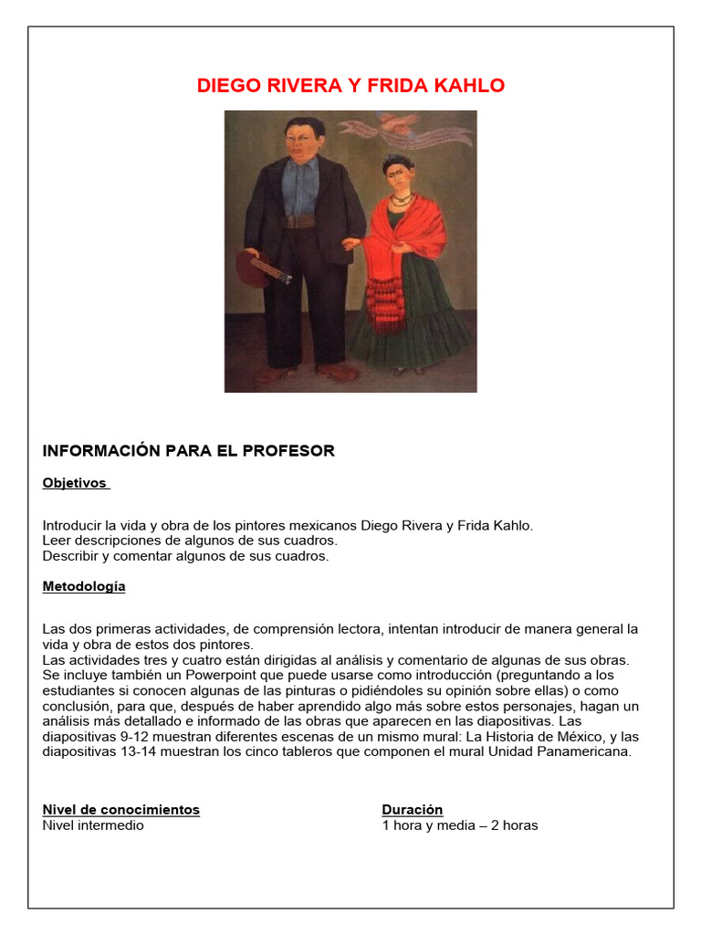 Diego Rivera y Frida Kalho | PDF | Las artes