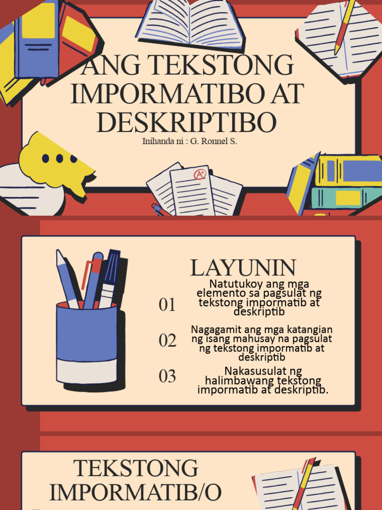 Aralin 2 Tekstong Impormatib at Deskriptib | PDF