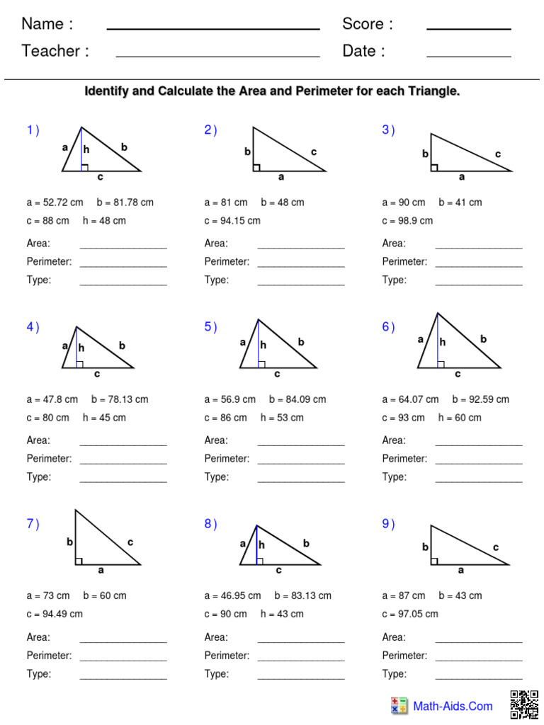 Perimeter Triangles | PDF | Area | Length