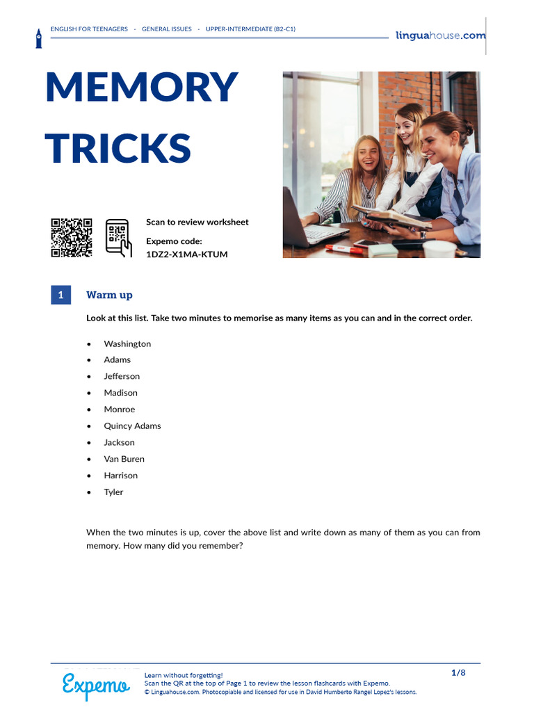 Memory Techniques for Teenagers | PDF | Memory