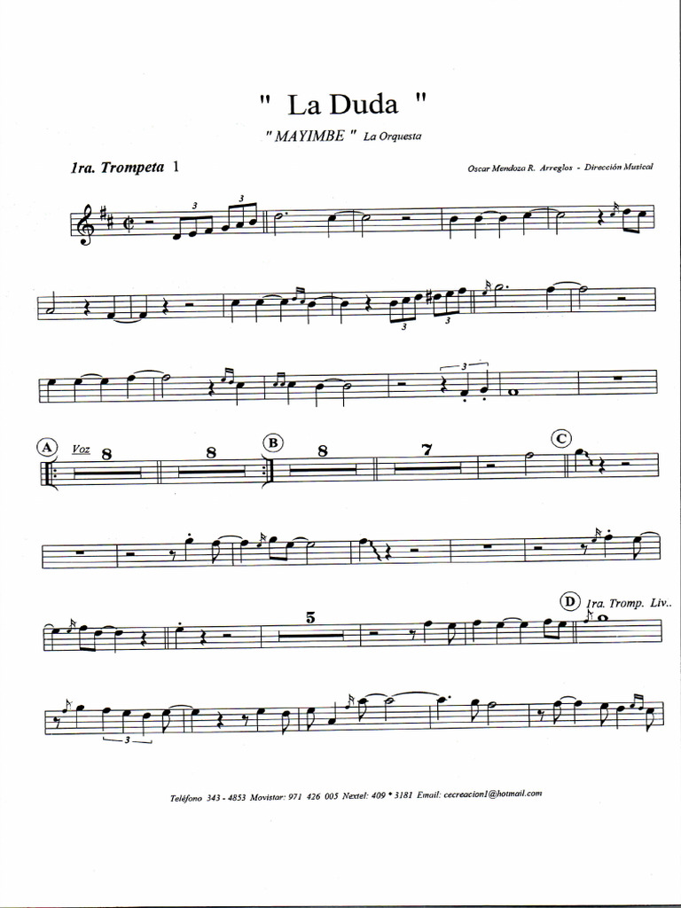 La Duda - Trompeta | PDF