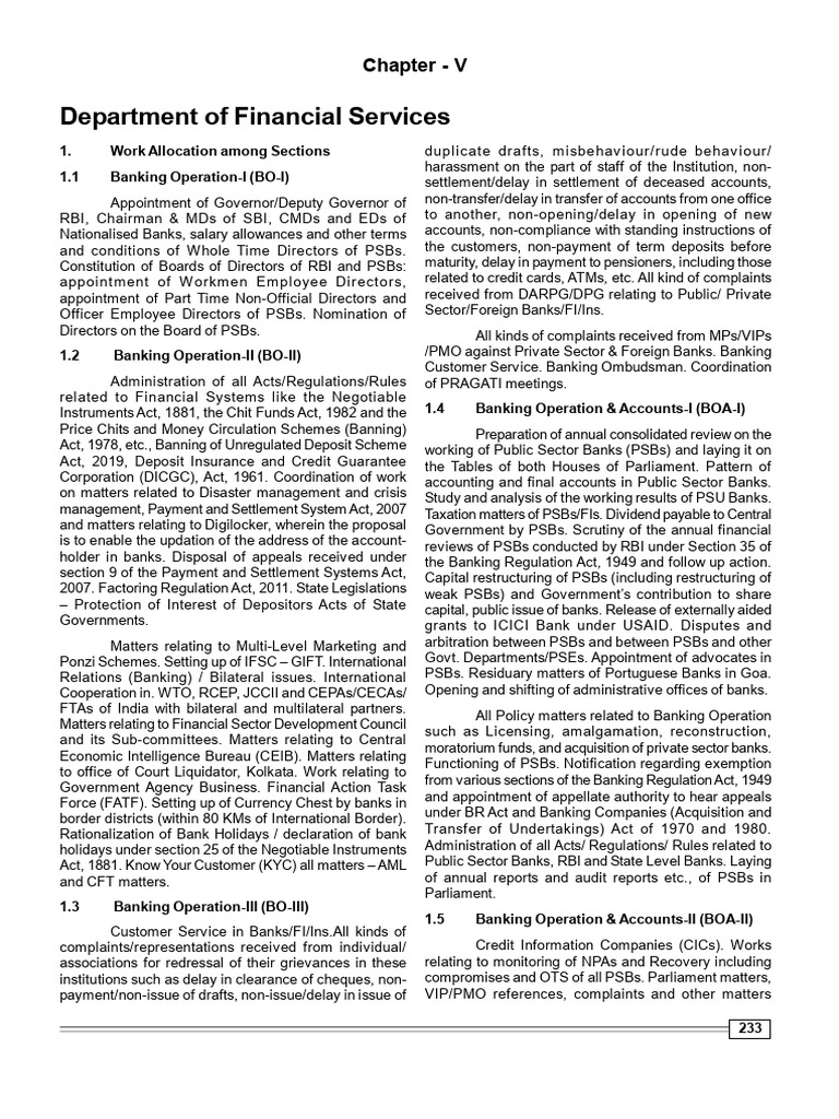 DFS Annual Report 2022 23 Eng | PDF | Bankruptcy | Reserve Bank Of India