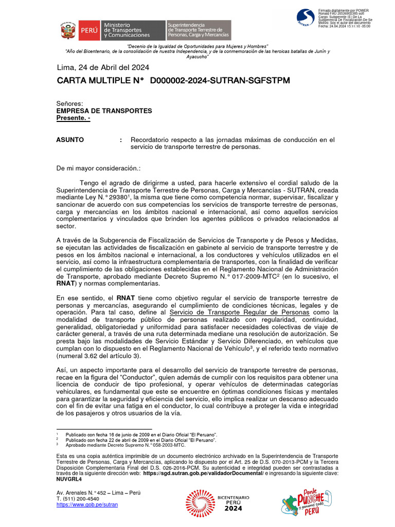 Showfile | PDF | Transporte