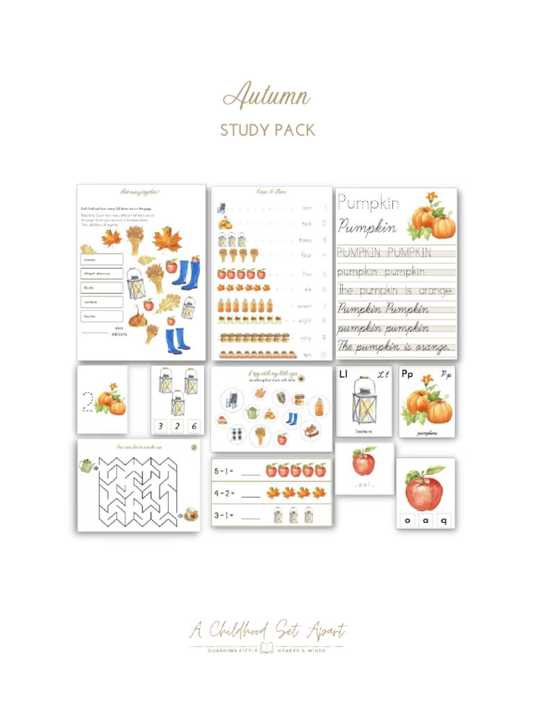 A Childhood Set Apart - Autumn Study Pack | PDF | Copyright | Digital ...