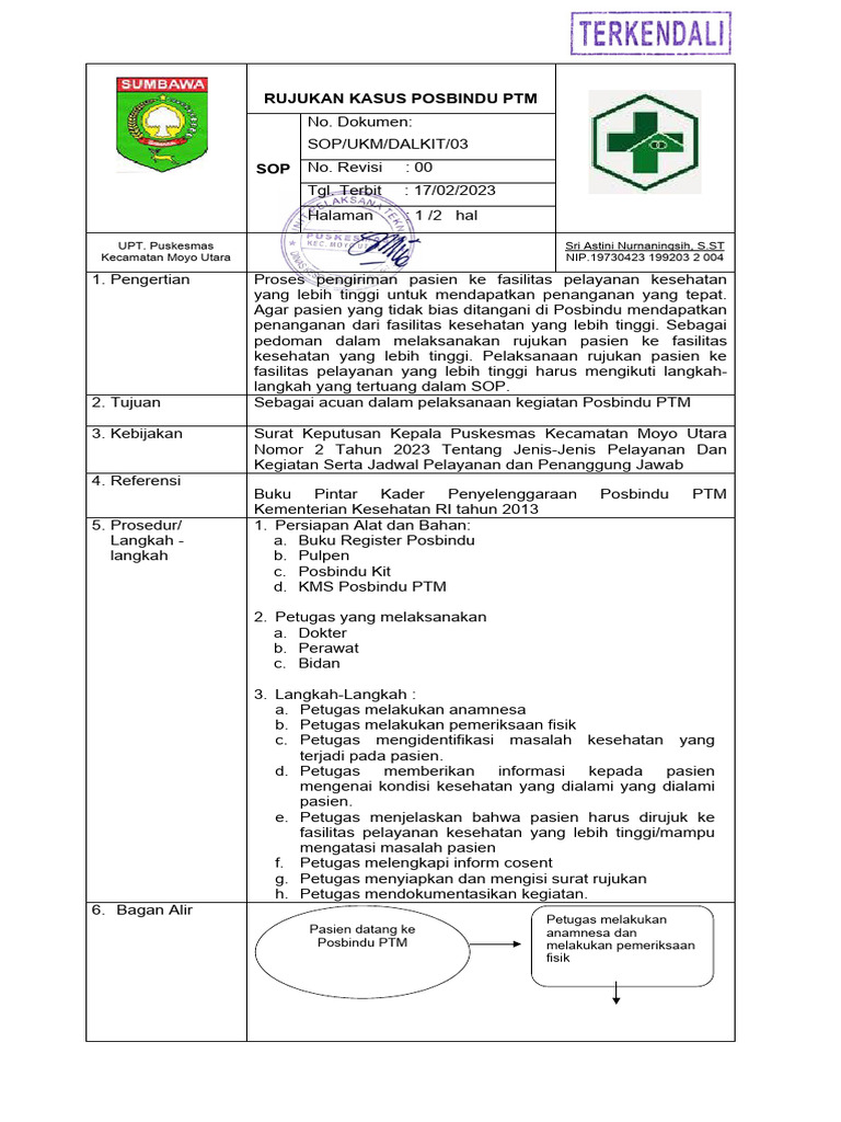 Sop Rujukan Kasus Posbindu PTM | PDF | Kesehatan Holistik