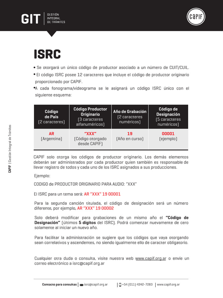 Código ISRC y su gestión en Argentina | PDF