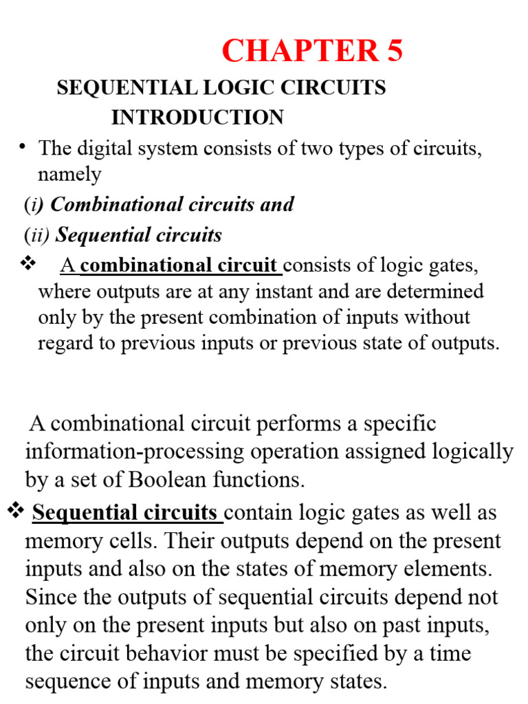CHAPTER 5 | PDF | Logic Gate | Electronic Circuits