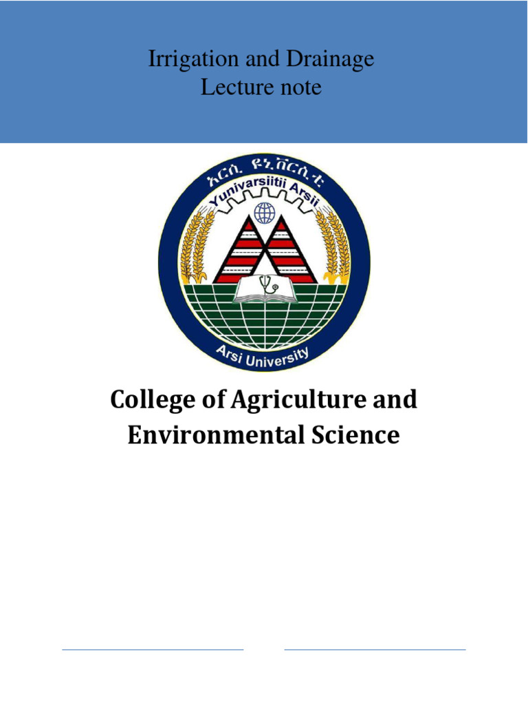 Irrigation and Drainage Updated | PDF | Soil | Irrigation Irrigation and Drainage Updated | PDF | Soil | Irrigation