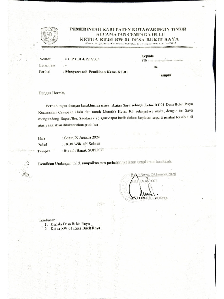 contoh surat undangan pemilihan ketua rt | PDF contoh surat undangan pemilihan ketua rt | PDF