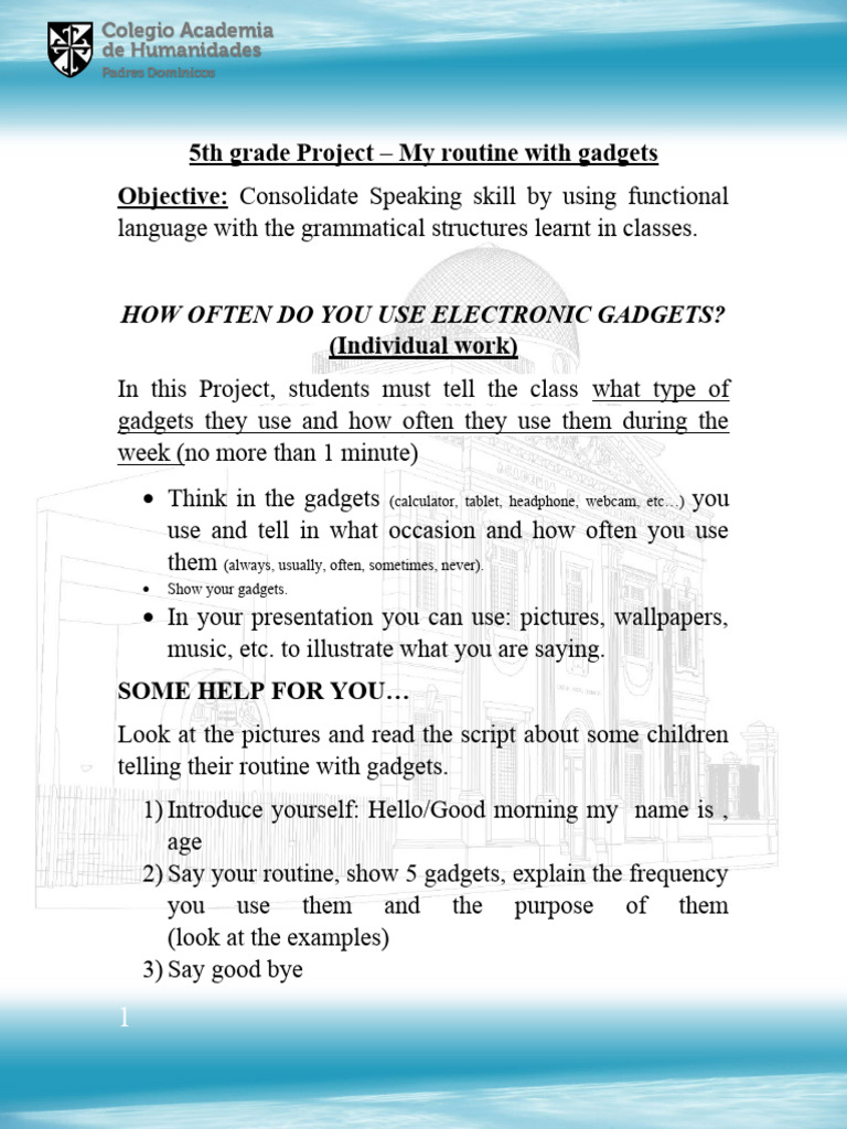 5th Grade Project. | PDF