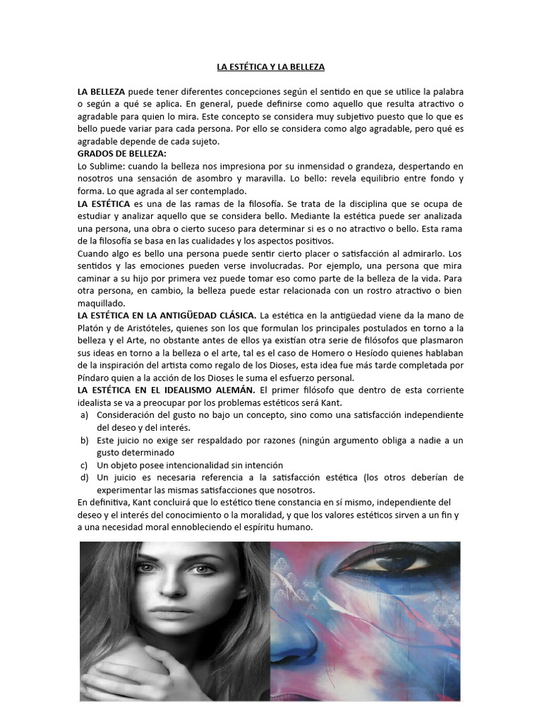 Lectura Estetica Belleza | PDF | Belleza | Estética