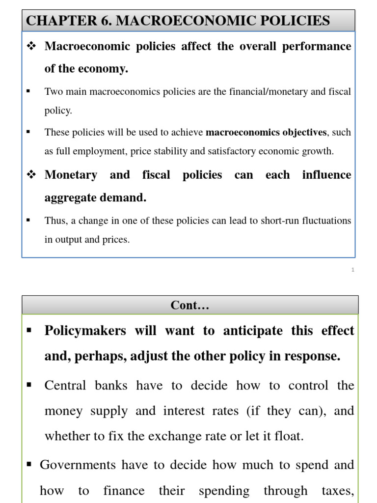 Macroeconomic Policies | Download Free PDF | Fiscal Policy | Interest