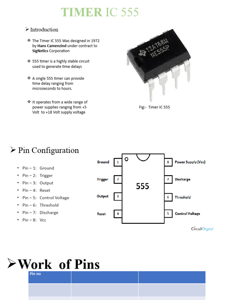 Timer Ic 555 | PDF