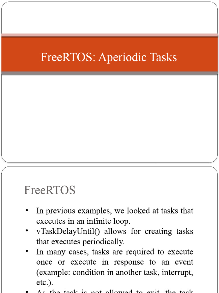 FreeRTOS Aperiodic Tasks | PDF | Software | Operating System Technology