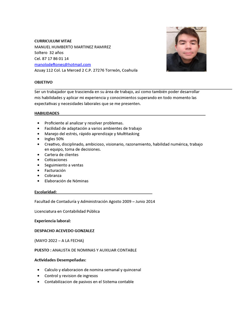CV Manuel Humberto Martinez Ramirez | PDF | Contabilidad | Negocios ... CV Manuel Humberto Martinez Ramirez | PDF | Contabilidad | Negocios ...