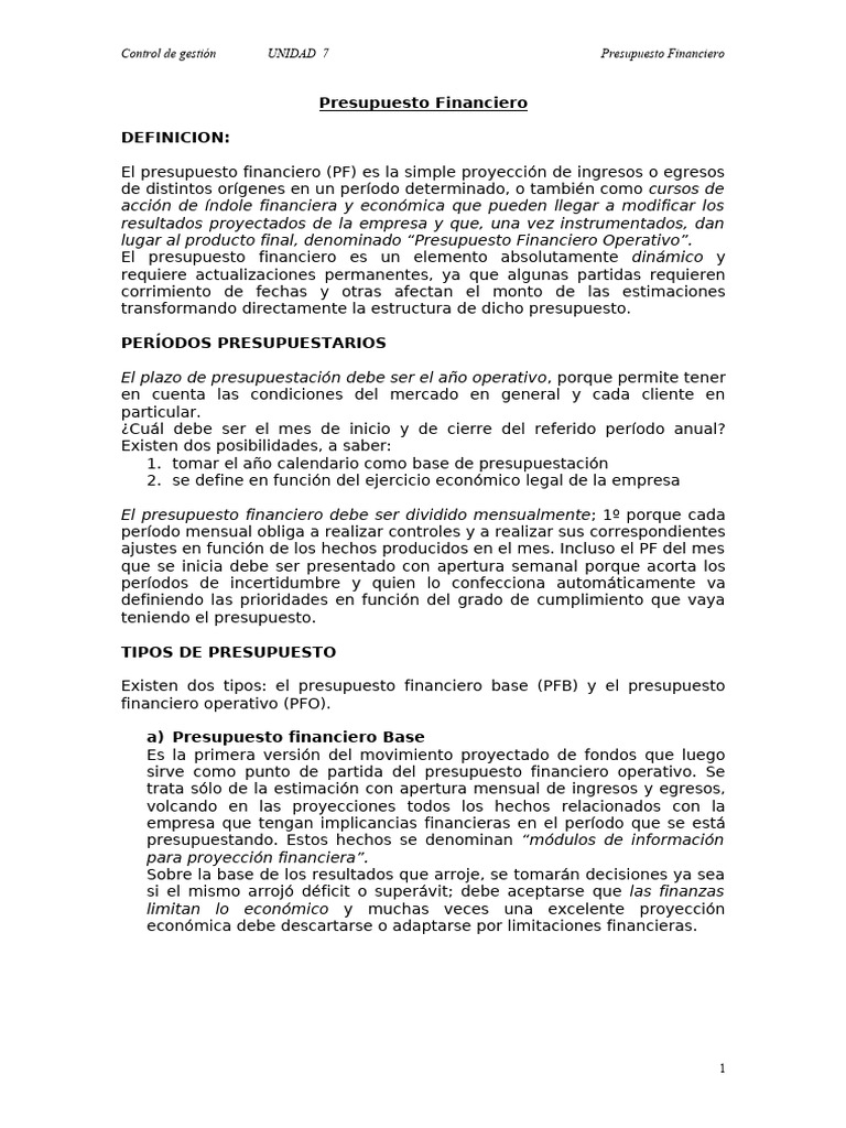 U6L2 - Lectura Complementaria | PDF | Presupuesto | Economias