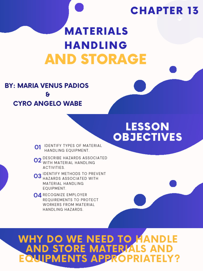 CHAP.13Materials Handling and Storage | PDF | Hazards | Safety