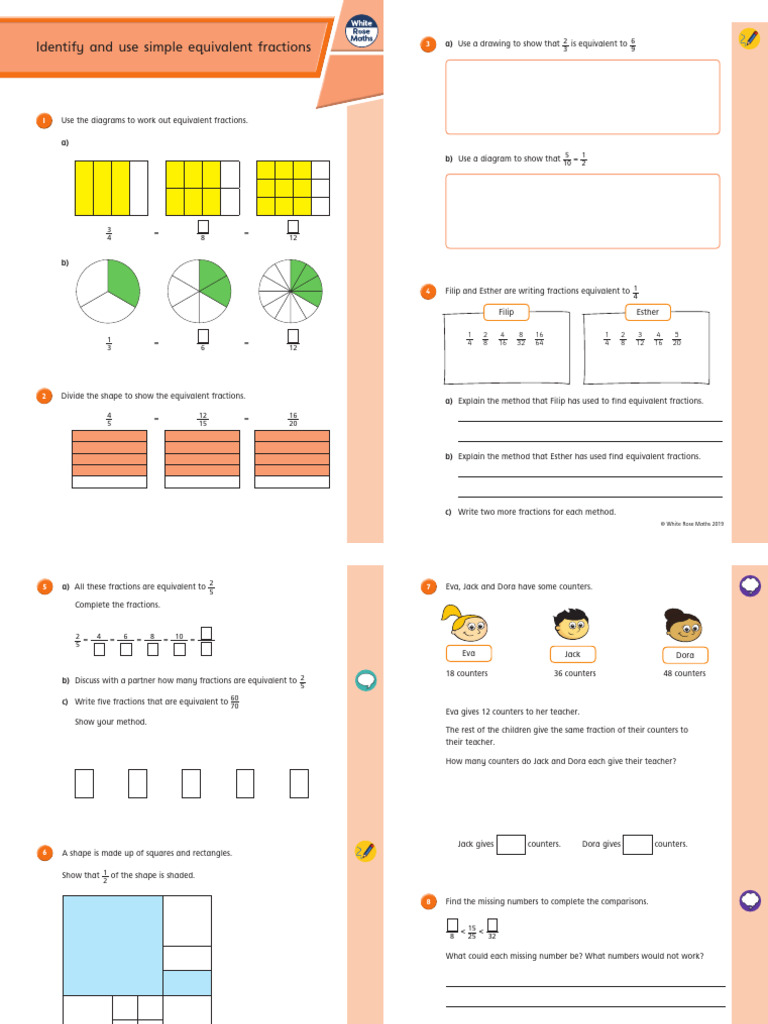 Y7 Autumn Block 5 WO12 Identify and Use Simple Equivalent Fractions ... Y7 Autumn Block 5 WO12 Identify and Use Simple Equivalent Fractions ...