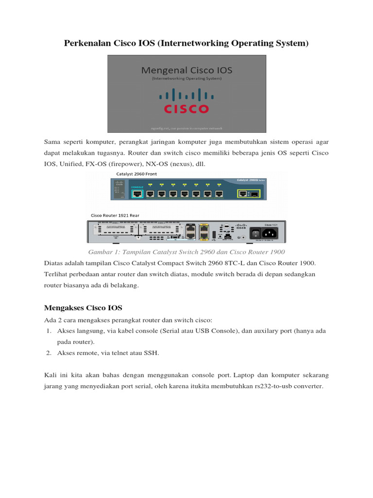 Perkenalan Cisco IOS | PDF